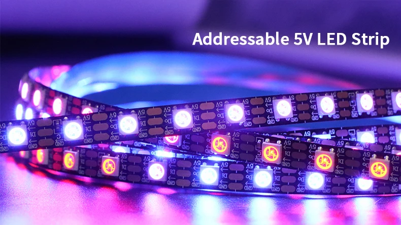 Dream Color Ws2812 Pixel Strip DC5V 30 60 144 Leds Pixel RGB Lighting ...