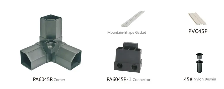 AHU Pentapost Frame Components - Three Way Nylon Corner