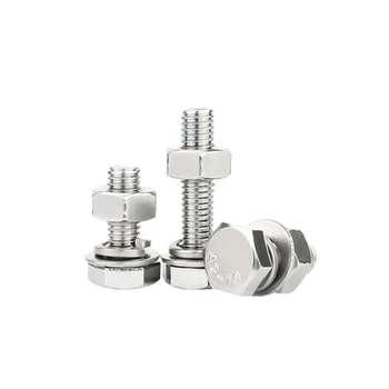 Different Types Of Hex Bolt Nut Set Stainless Steel Bolts Nuts Din933 ...