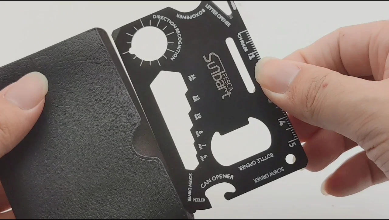 Stainless Steel Utility Card Multi Tool Pocket Survival Tools Credit ...