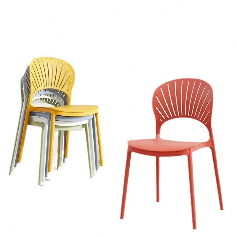 Modern Multi-Colored PP Stackable Plastic Chairs Good Quality Monoblock ...