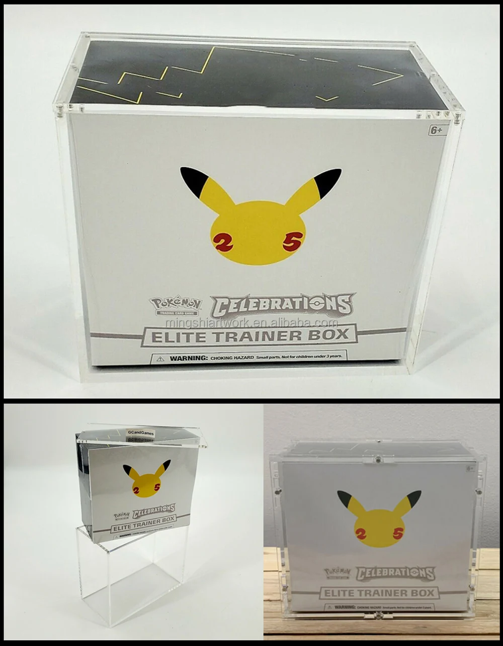 Mingshi Custom Pokemon Etb Acrylic Display Box Case
