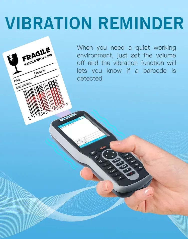 Wireless Barcode Scanner 1D CCD Industrial Data Collector Supermarket ...
