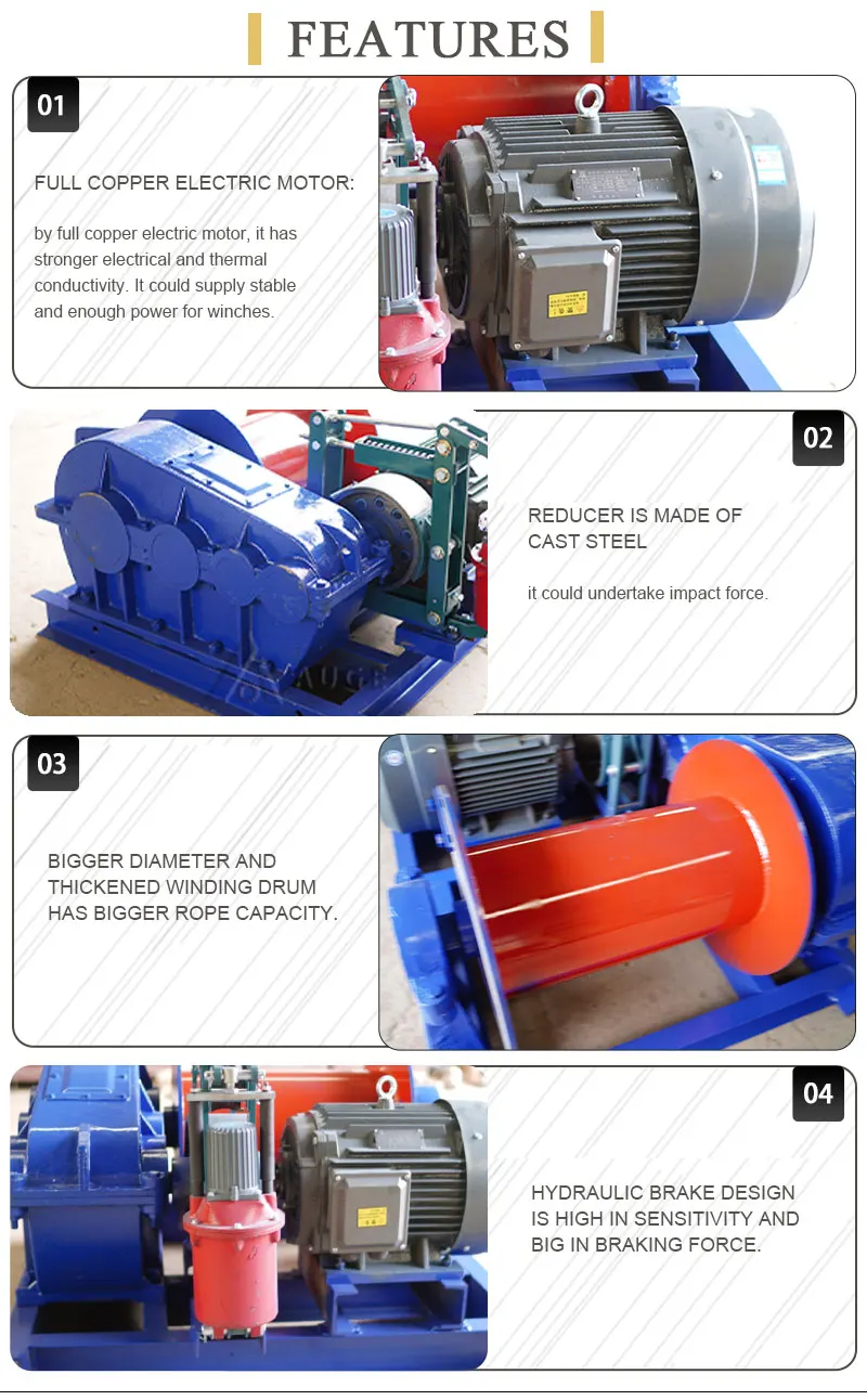 Portable 5 Ton Hydraulic Winch for Car Boat Anchors 10T Capstan Wire ...