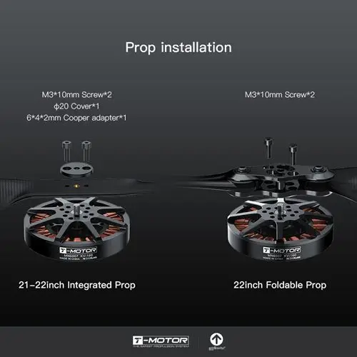 T-motor Mn6007 Ii Kv160 Brushless Motor Max Thrust 5.5kg Long Flight ...