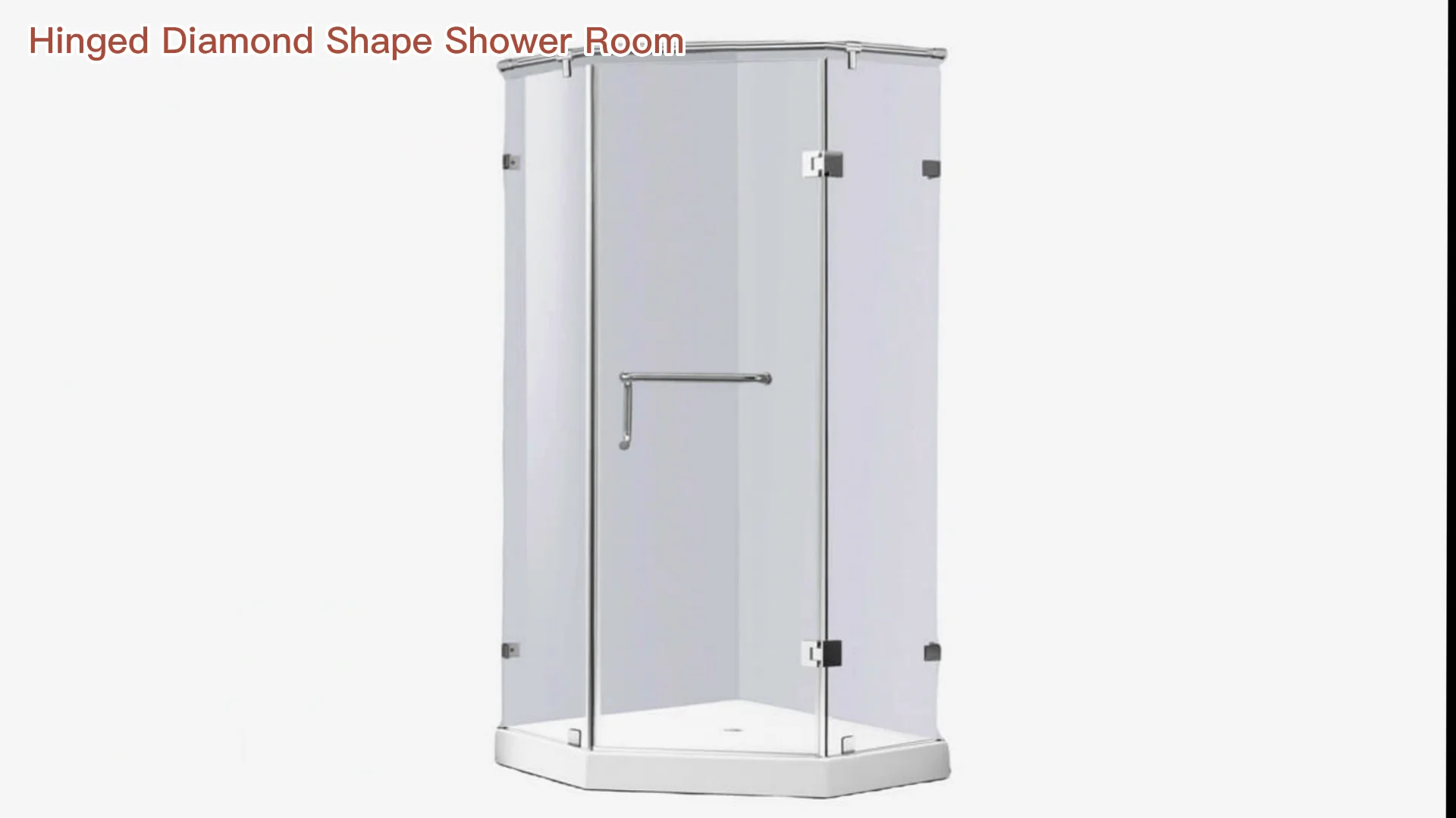 Frameless Neo Angle Black Hinged Door Hexagon Shower Enclosure - Buy ...