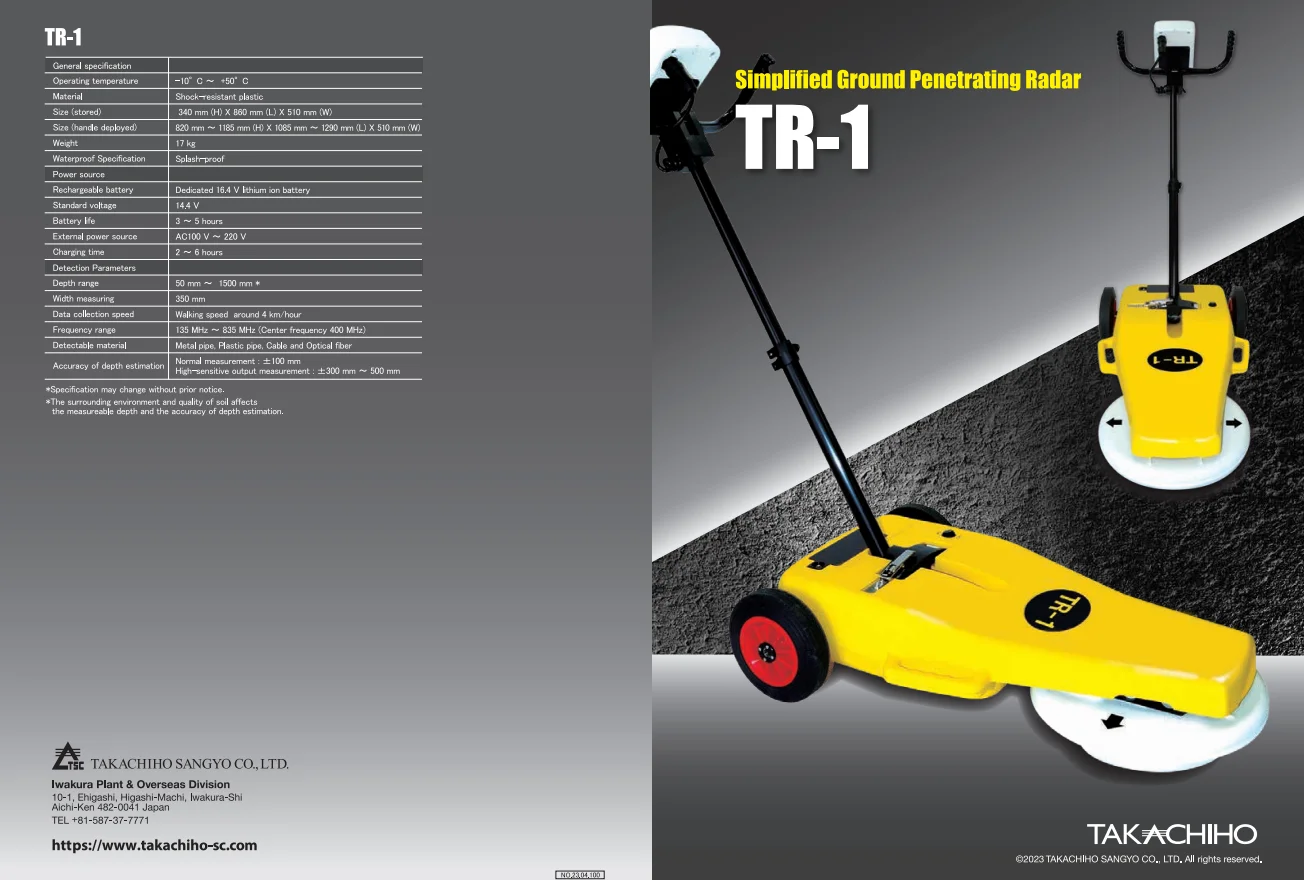 TR-1 Industrial Metal Detector Ground Penetrating Radar System for ...
