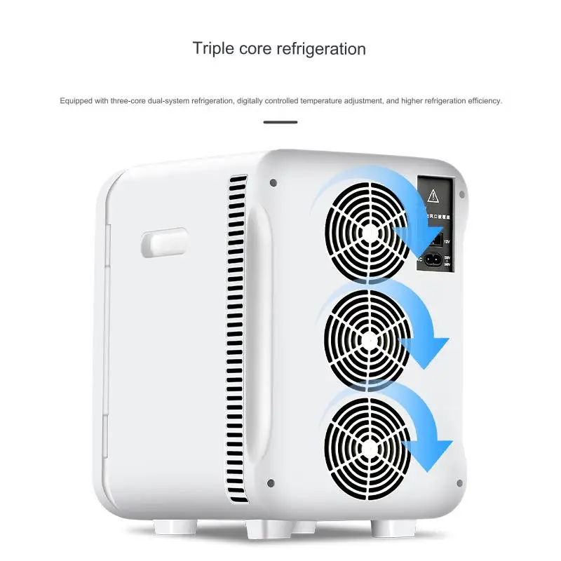 16L Electric Mini Fridge No Compressor Temperature Adjustable Tempered ...
