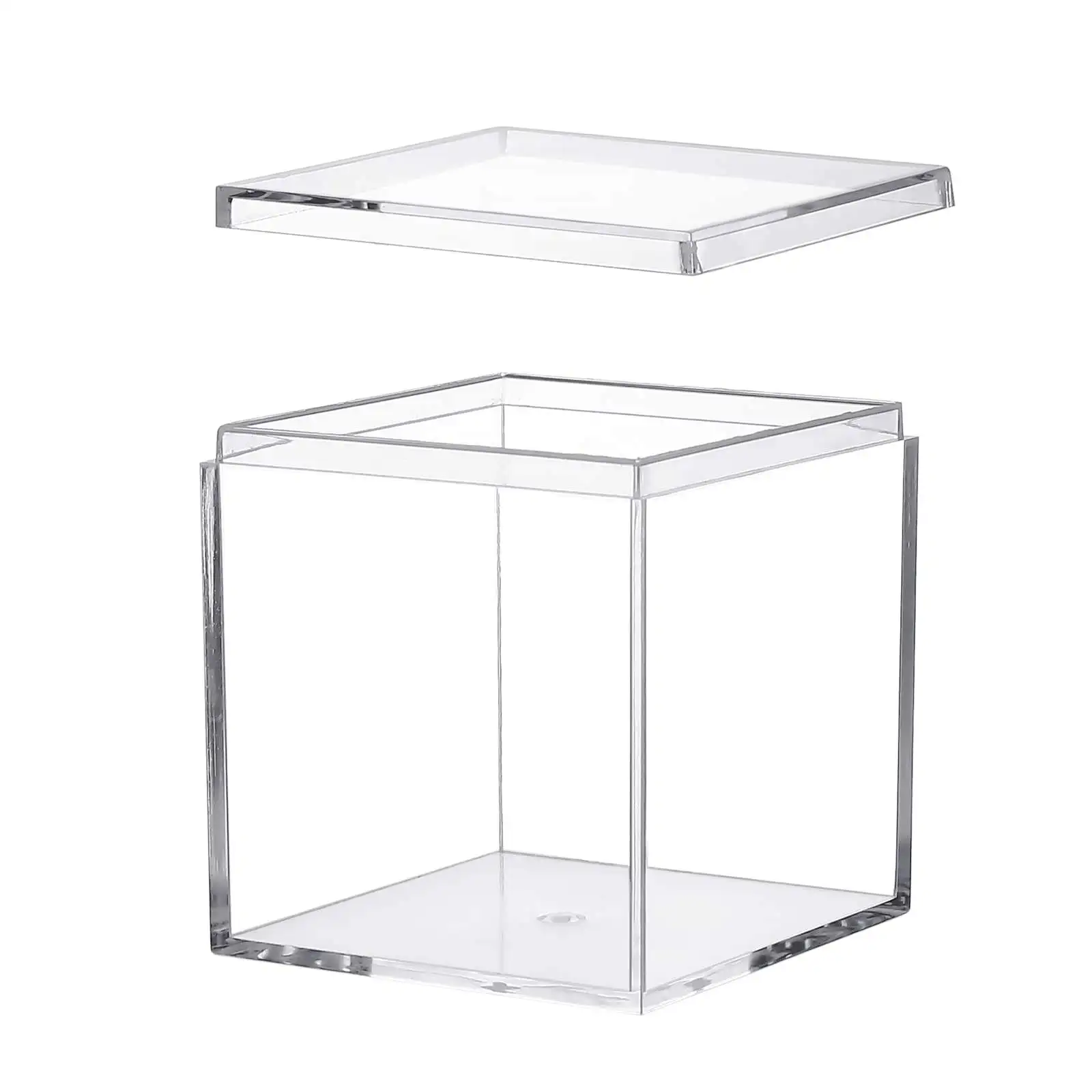 Transparent Plastic Square Cube Small Box With Lid Storage Boxes ...