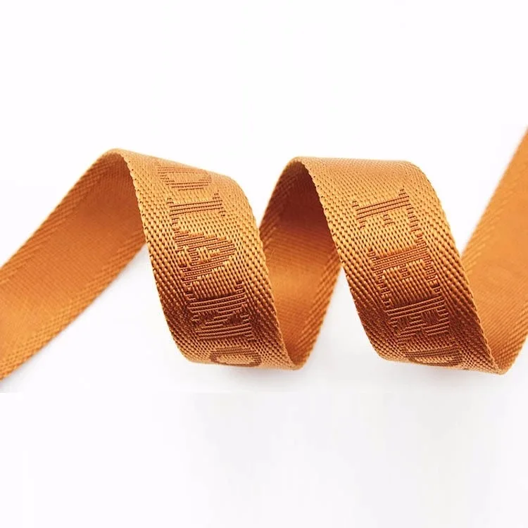 Custom Jacquard Logo Recycled Nylon Woven Webbing Band Logo Nylon ...