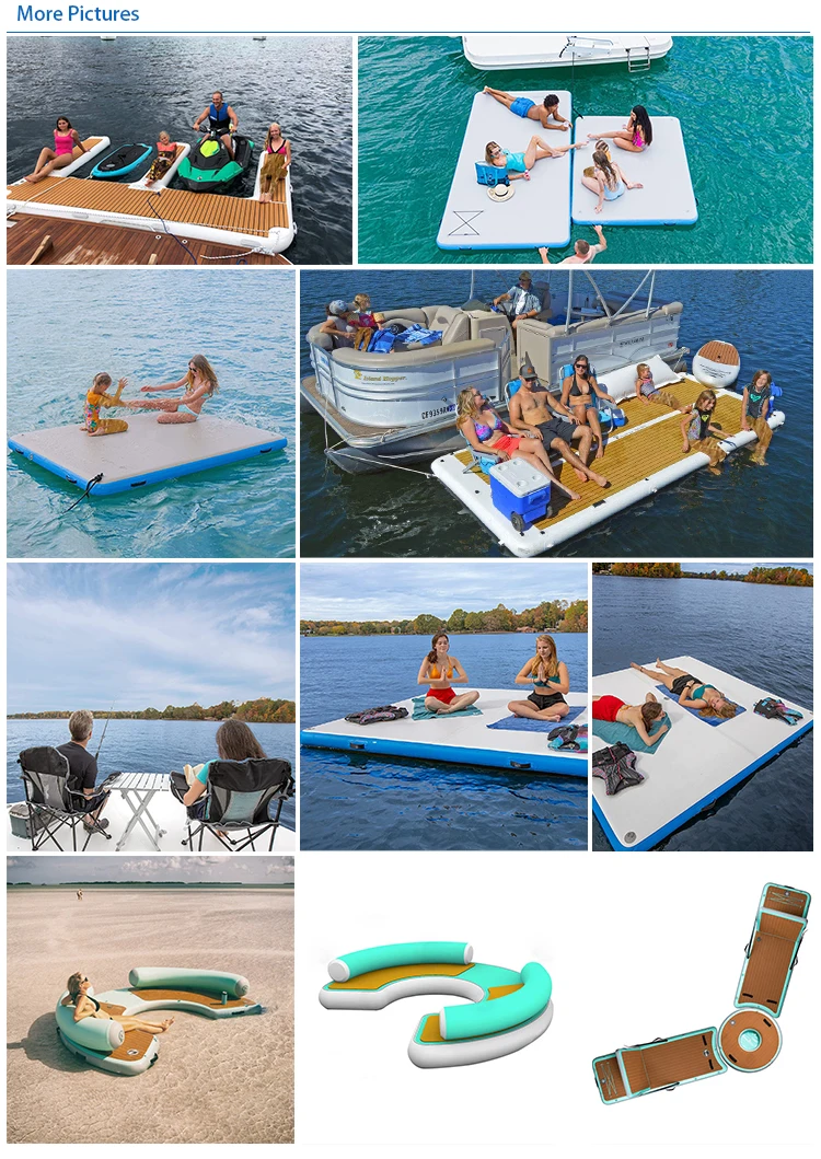 Wavefun Outdoor Inflatable Swim Island Floating Raft Inflatable ...