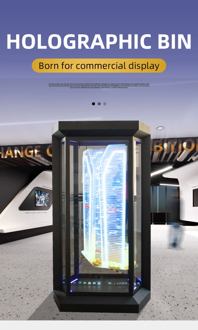 75 Inch 3D Hologram Display - Interactive Holo Tube for Business ...