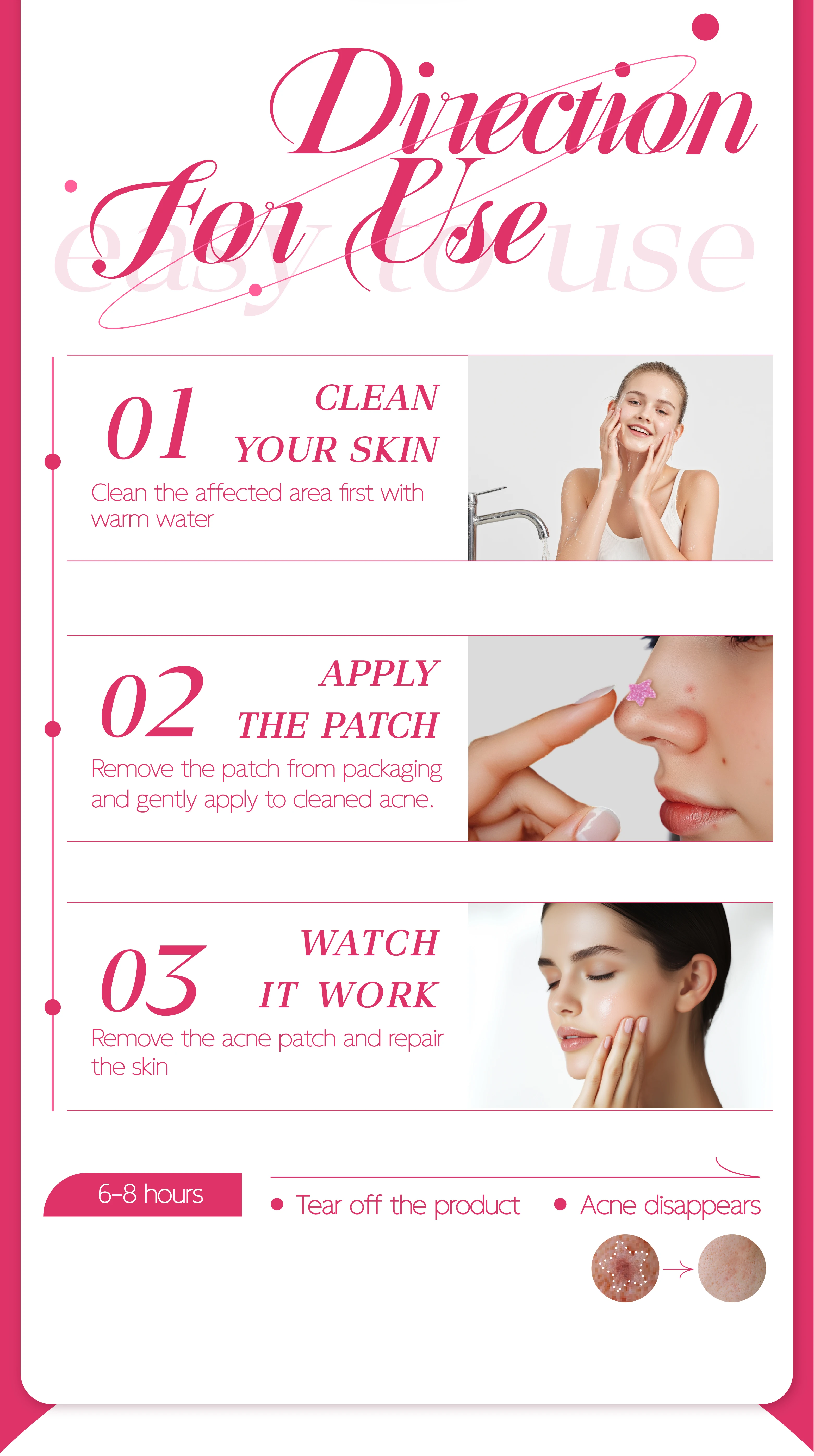 Flower Glitter Blemish Spot Patch Hydrocolloid Skin Treatment Pimple ...