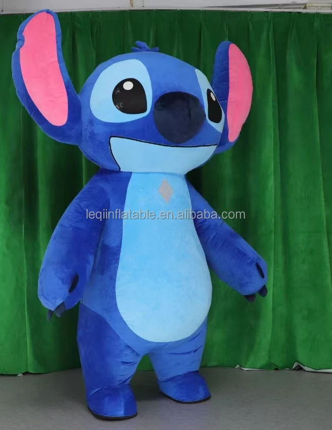 Popular Cartoon Character Inflatable Stitch Mascot Costume For Adult ...
