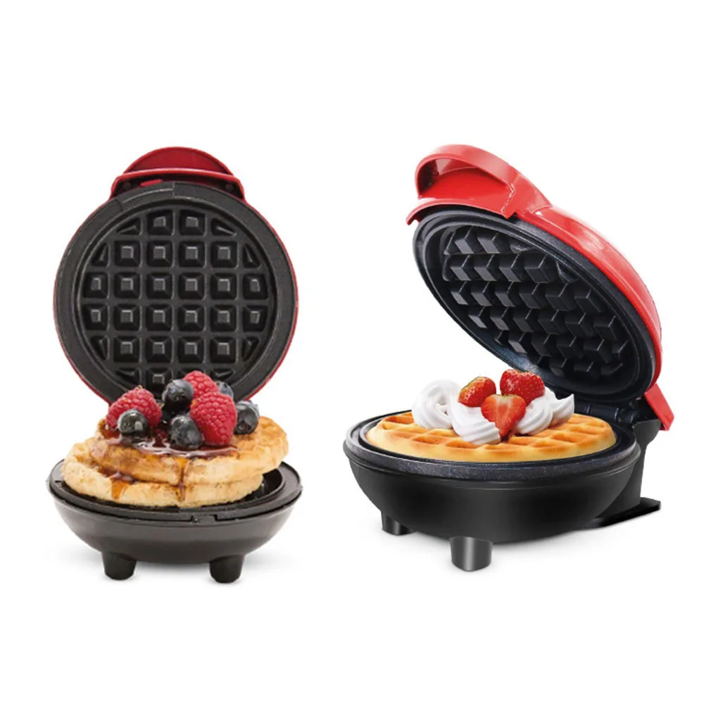 Portable 4-inch Mini Waffle Maker With Non-stick Pan Easy Clean Fast ...