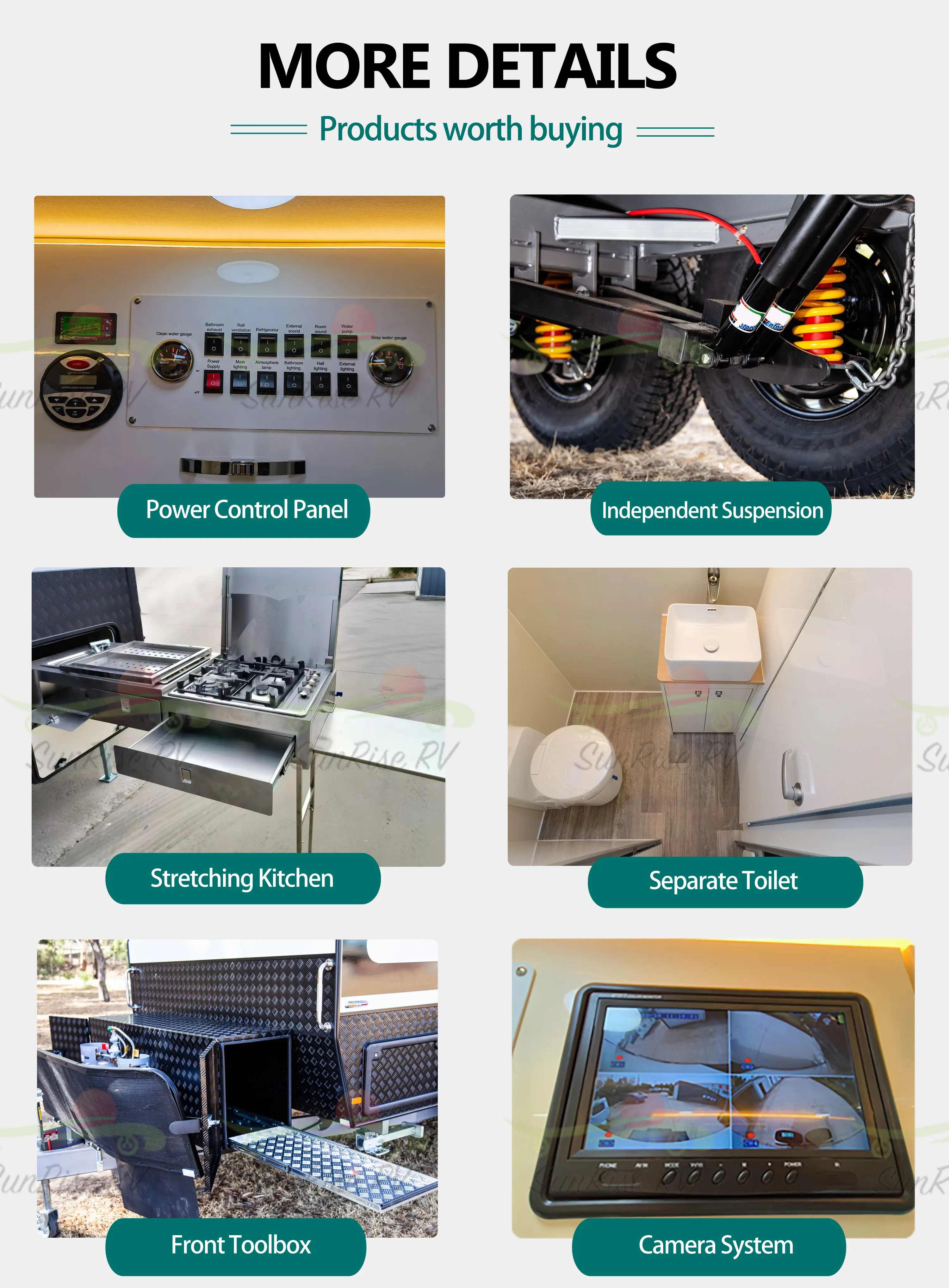 4 Person Travel Trailer Camper Van Outdoor Rv Off Road Camping Caravan ...