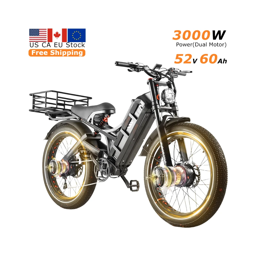 Romeo Pro 2 US EU CA Stock Eahora 3000W 26 * 4.0 Fatbike Ebike Electric ...