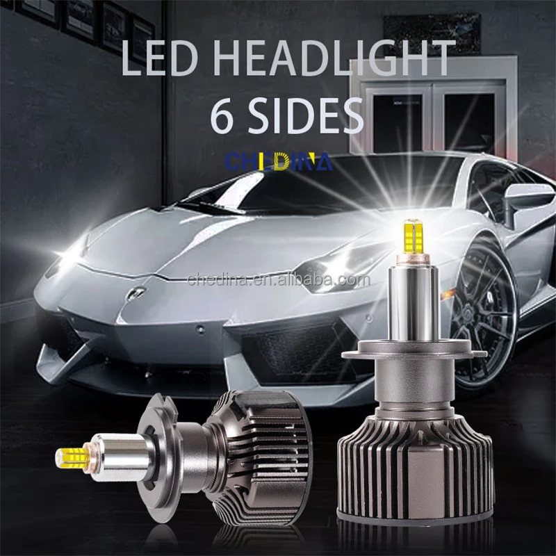 Super Light 360 Degree 6 Sides Led Headlight H7 H4 9005 9006 Led ...