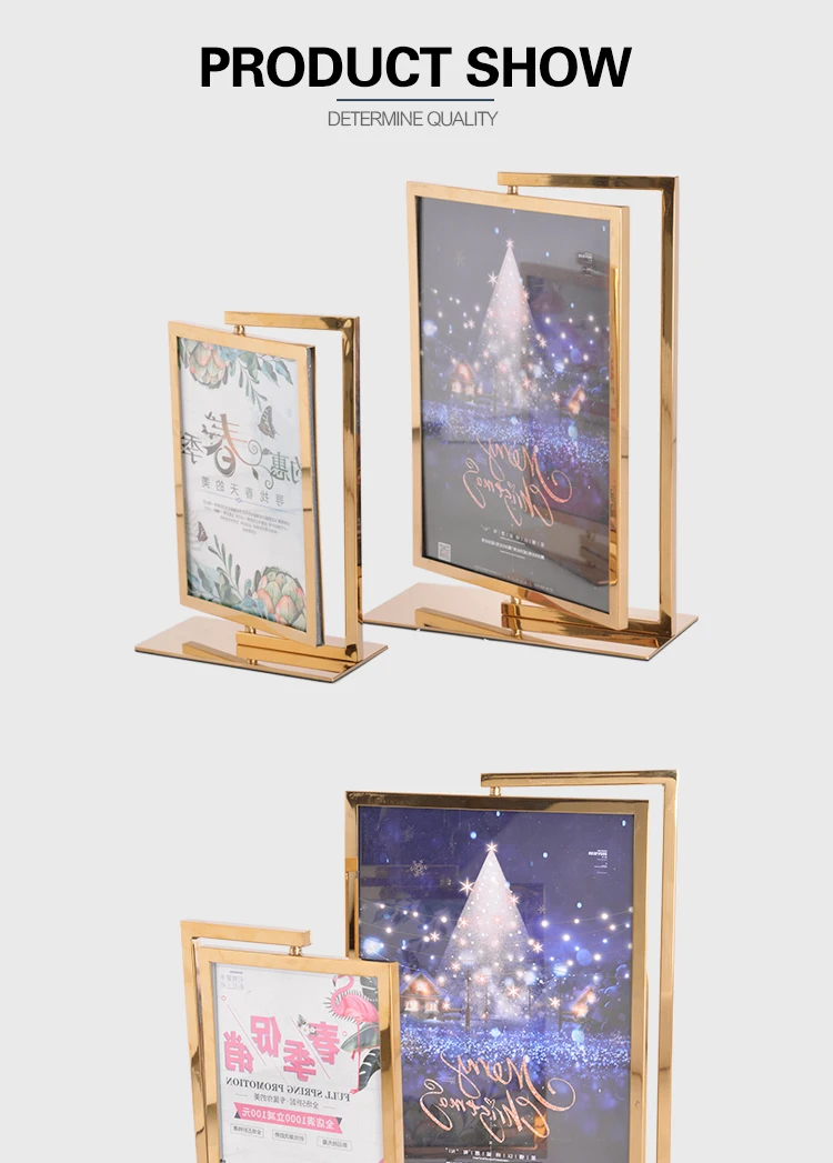 A4 Sided Poster Paper Advertising Display Stands Acrylic Sign Holder ...