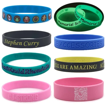 Make Your Own Rubber Wristbands With Message Or Logo Custom Silicone ...