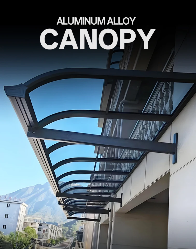 Outdoor Luxury Polycarbonate Canopy Aluminum Alloy Frame PC Sail Manual ...