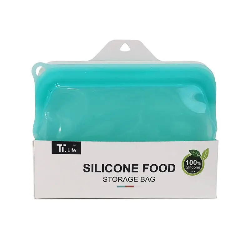 Reusable Food Grade Zip Shut Snack Container Silicone Zip Lock Bag ...