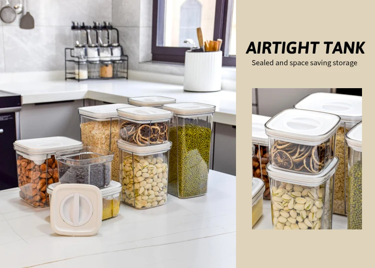 Transparent Storage Tank Refrigerator Dry Bulk Food Preservation Box ...