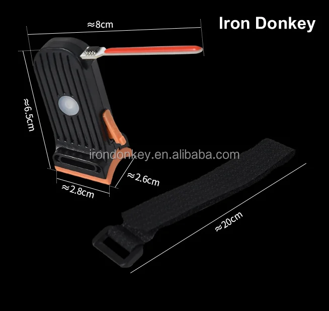 Iron Donkey Outdoor Waterproof LED Creative Safety Warning Riding Tail ...