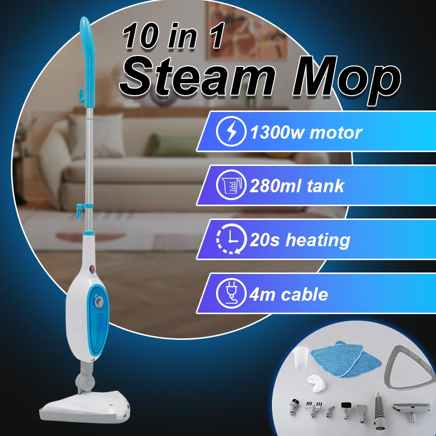 10 In 1 High Temperature Steam Cleaner Multifunctional Detachable ...