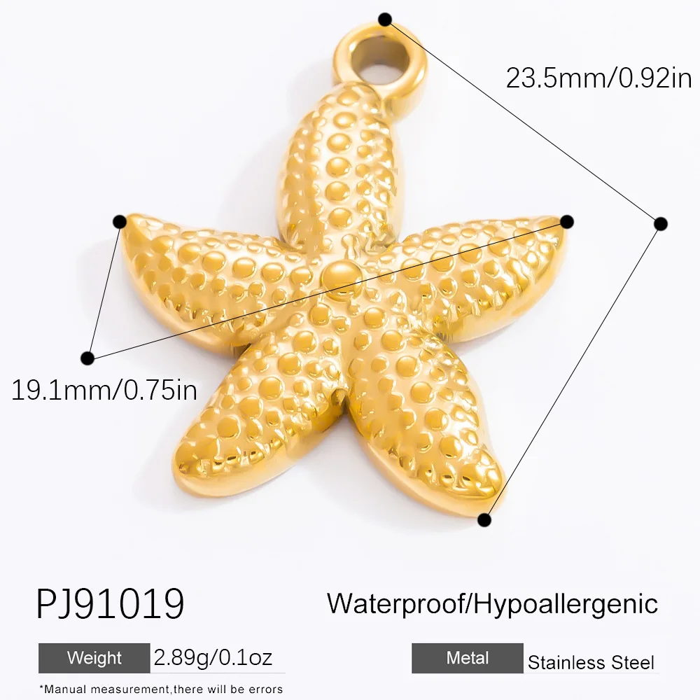 Ocean Series Diy Accessories Starfish Shell Goldfish Gold Plated ...