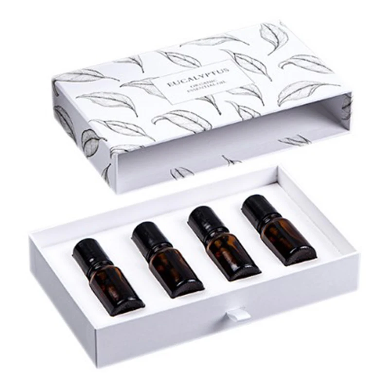 Luxury Customized Perfume Box Hot Stamping Rigid Perfume Box Essential ...