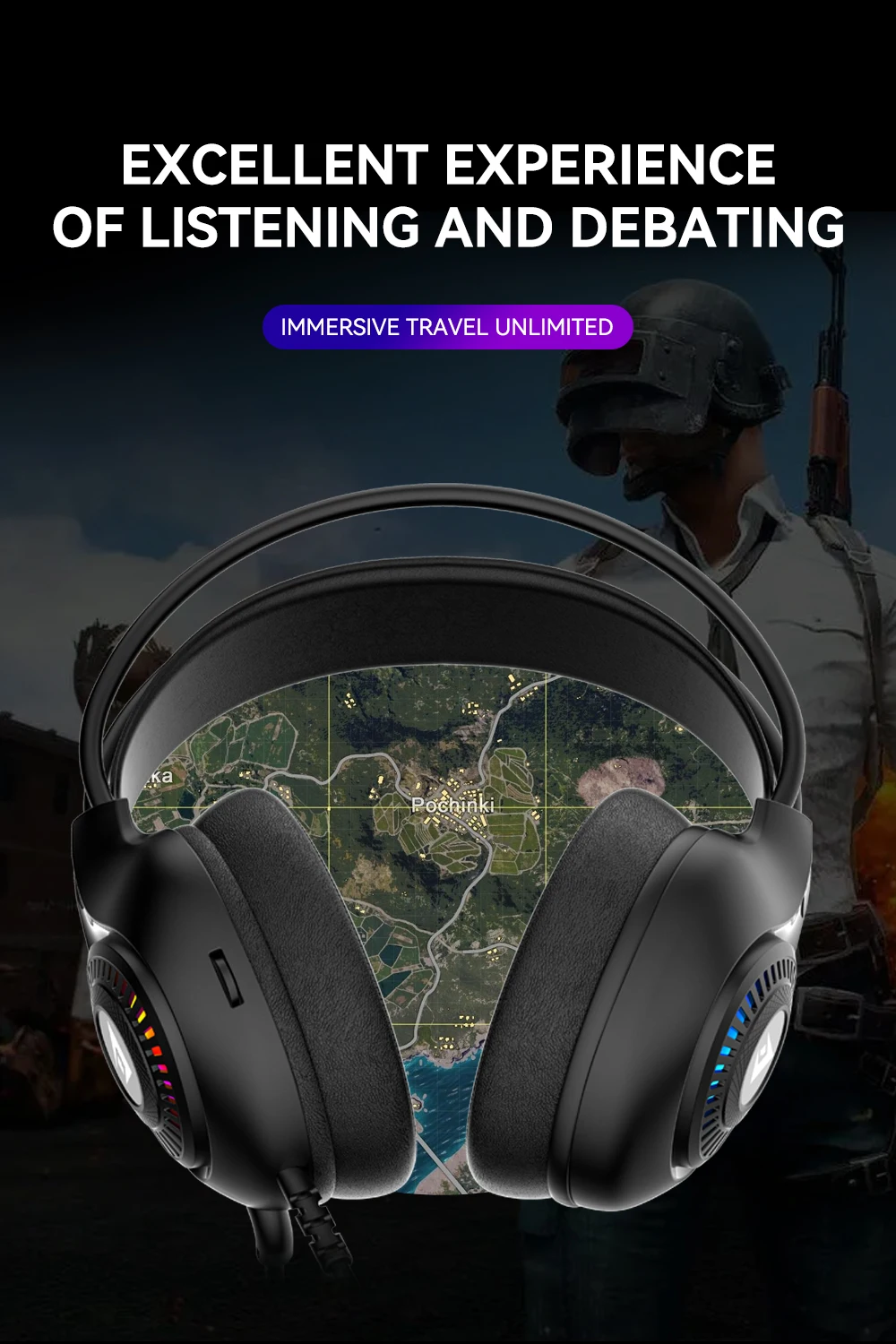 JERTECH HG01 Gaming Headset - Noise Cancelling & Volume Control