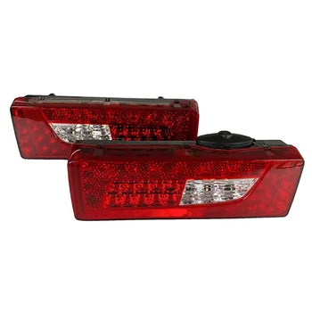 Waterproof Trailer Tail Lights 24v Square Turn Stop Truck Lights Led ...