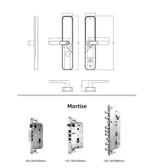 Suoboot K7 High Security Smart Door Lock With Handle Fingerprint ...