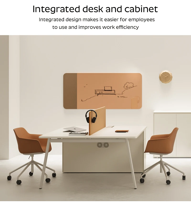 Modular Furniture Workstation Desk Modern Wood Double Seater Office ...