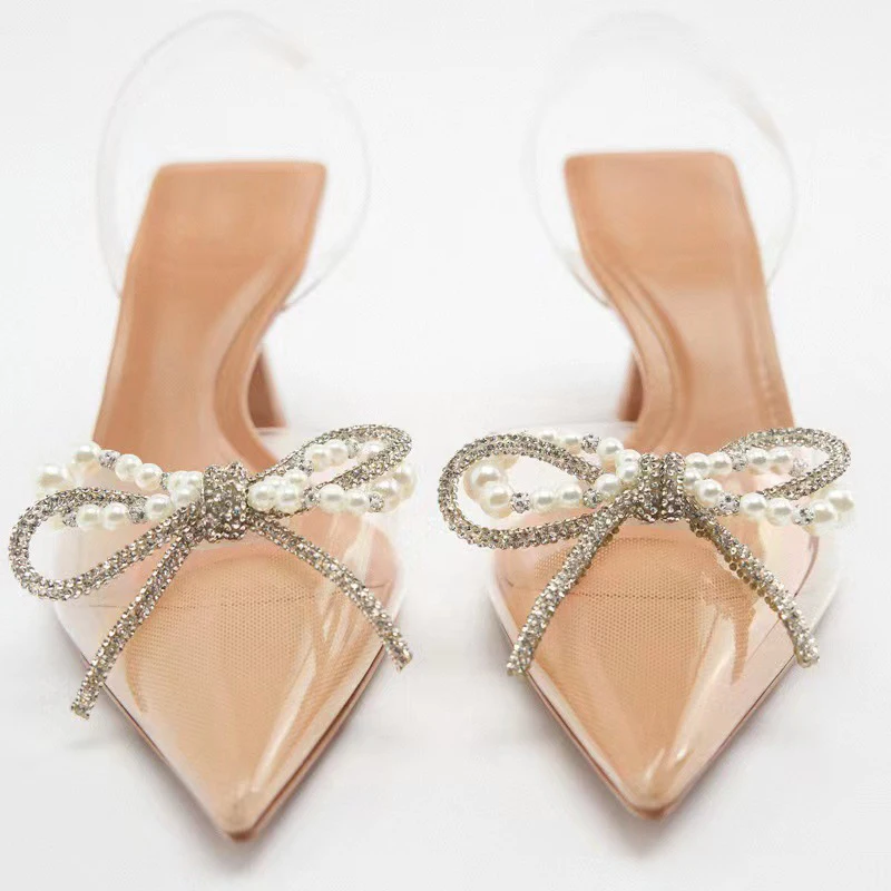 Customized Designer Exquisite Fashion Pointed Diamond Fine Heel Women's ...