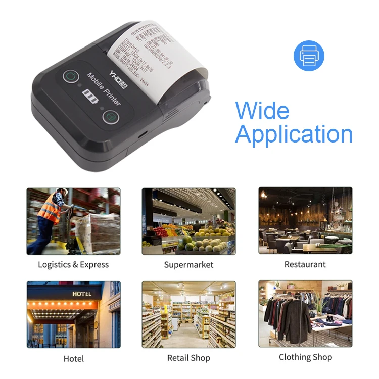 58mm Mini Portable Thermal Receipt Printer for Outdoor Use