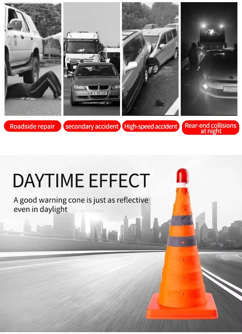 Traffic Cones Suppliers Durable Warning Lights Collapsible Traffic Road ...