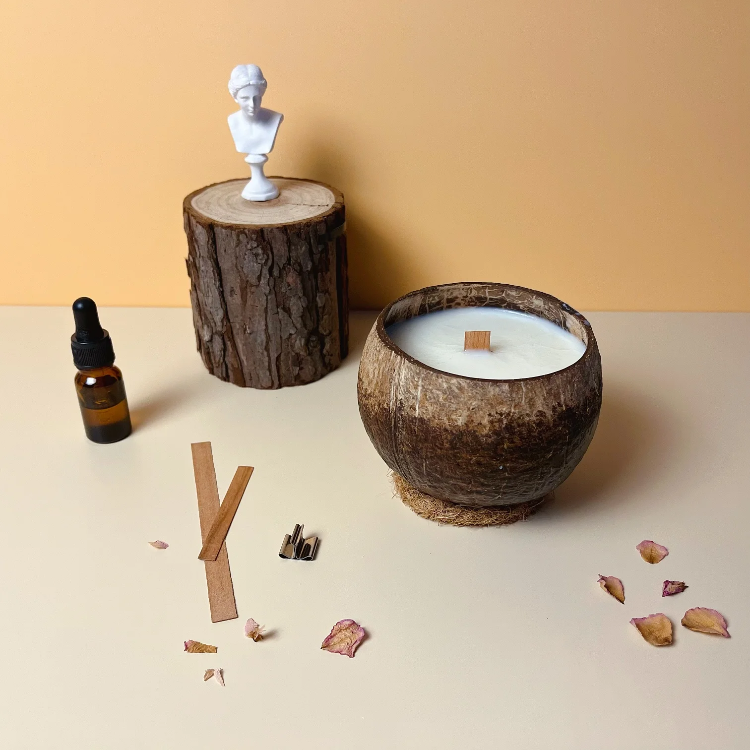 Vietnam Hand Carved Boho Coconut Shell Bowls Candle Jar Cheap Prices ...