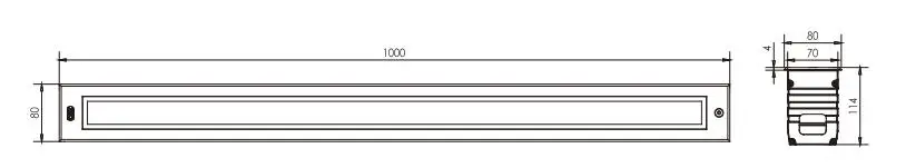 SHYLON Outdoor Recessed LED Linear Inground Light - IP67 Waterproof