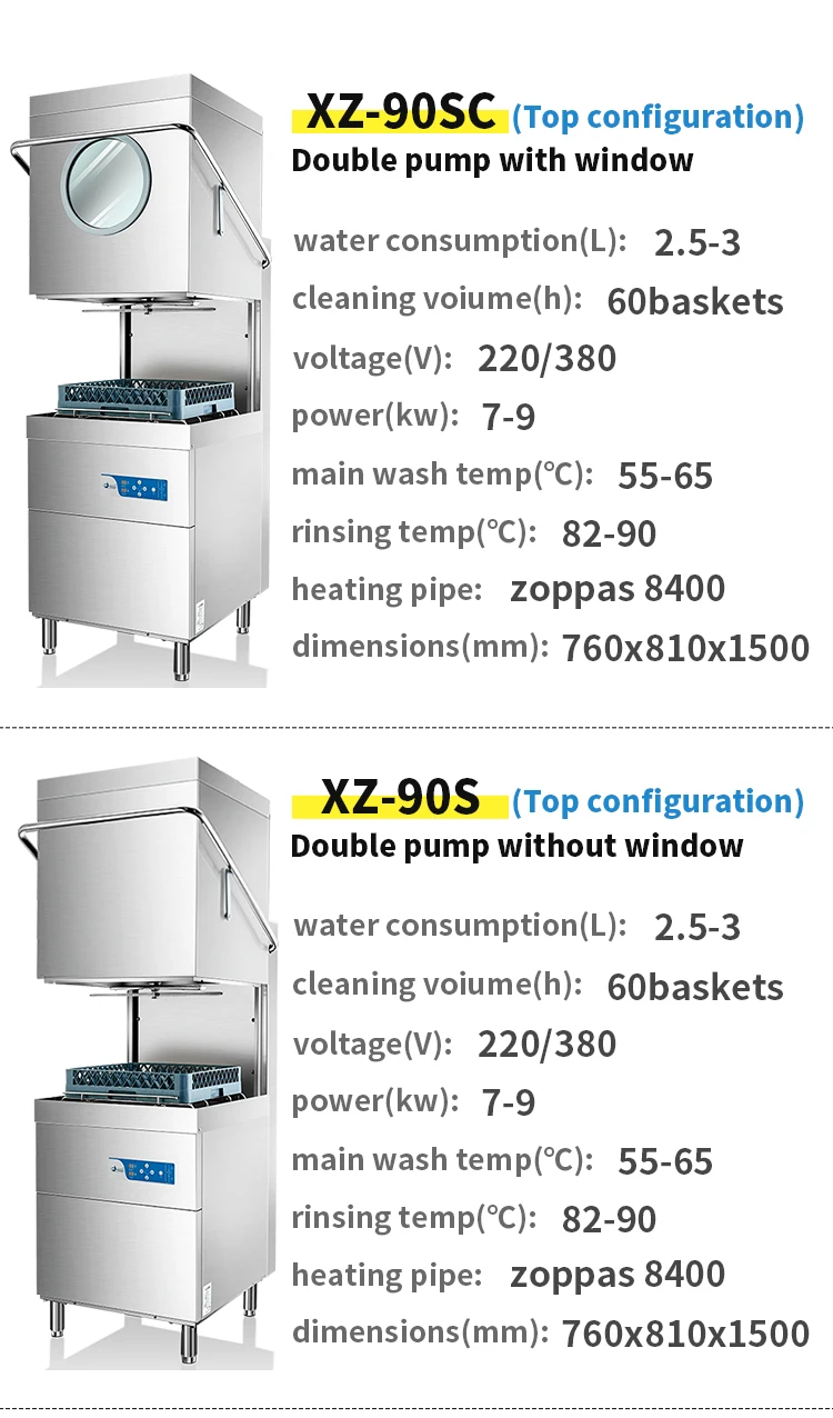 High Efficiency Commercial Restaurant Dishwasher Machine