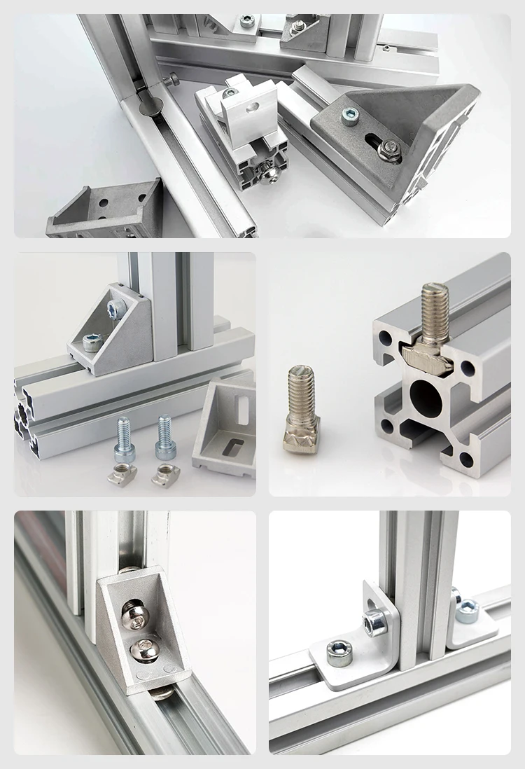 Industrial Assembly Line Aluminium Profile Accessories - Corner Joint ...