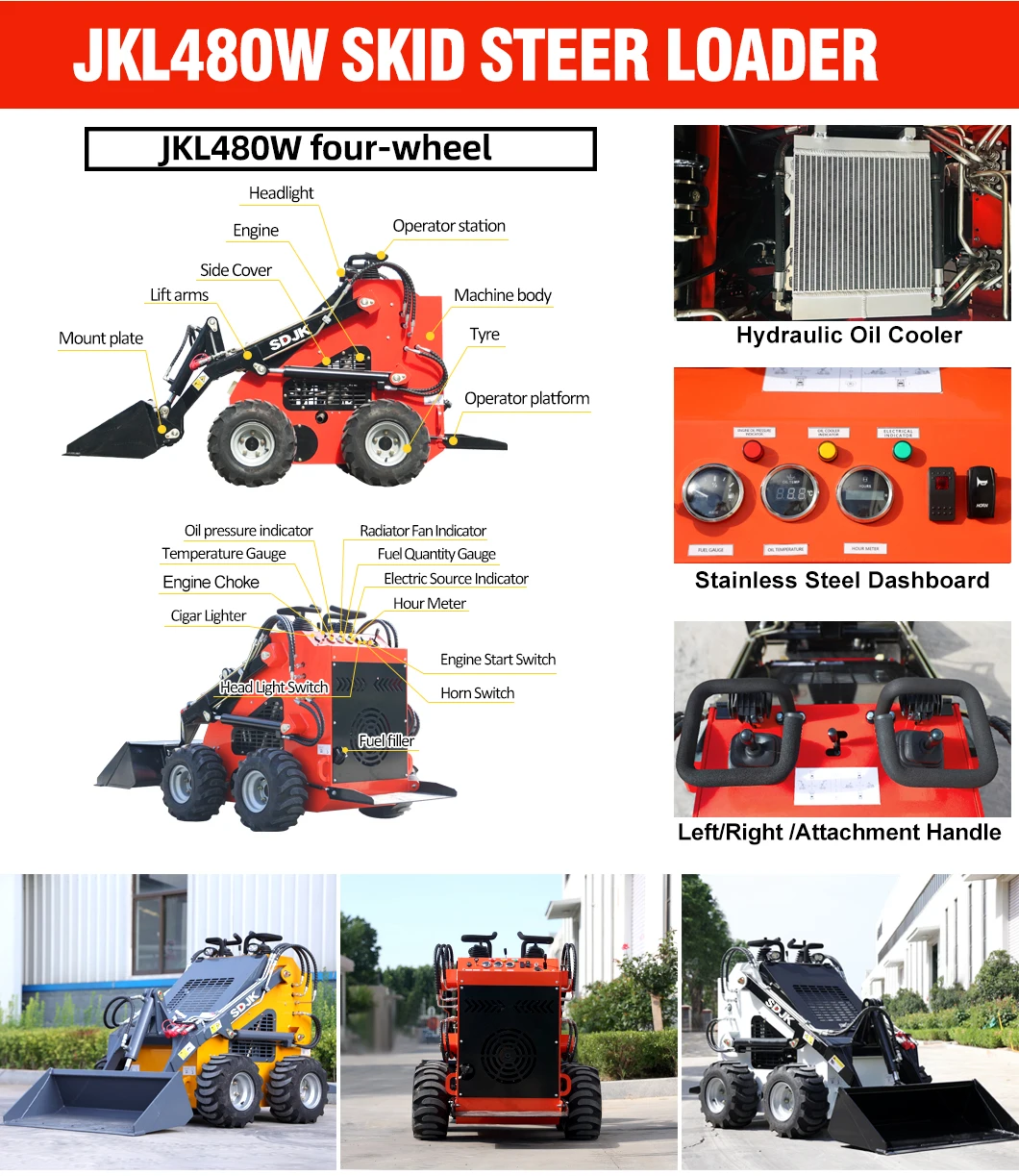 Cheap EPA Engine Wheel Loader - Efficient Mini Skid Steer