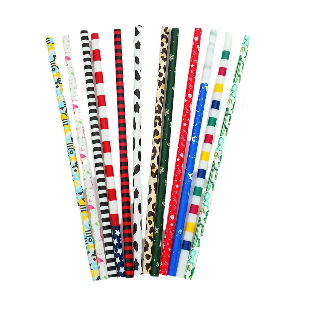 Wholesale 23cm Cartoon Fruit colorful printed Reusable Plastic straws ...