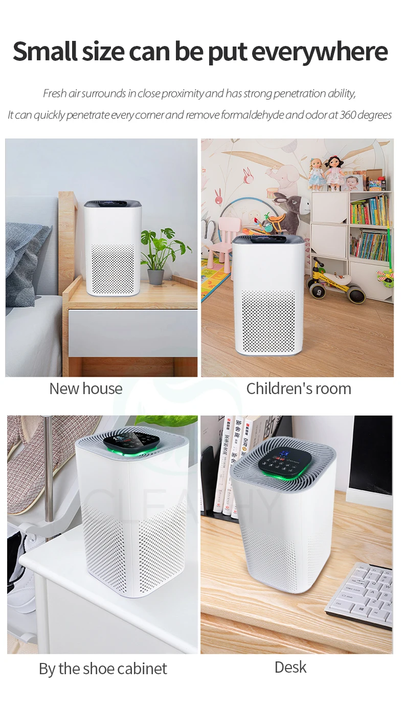 Portable Wifi-Controlled Smart Air Purifier with HEPA 13 Filter