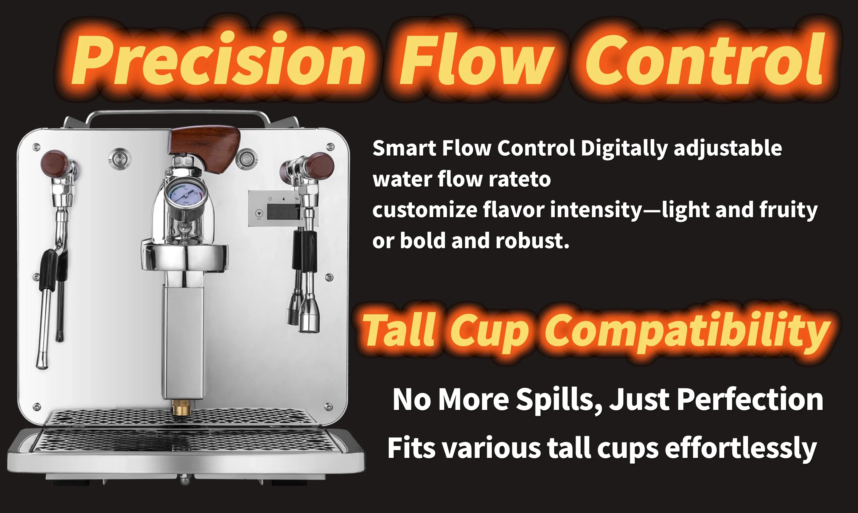 Stainless Steel Cafetera - Semi-Automatic Espresso Machine