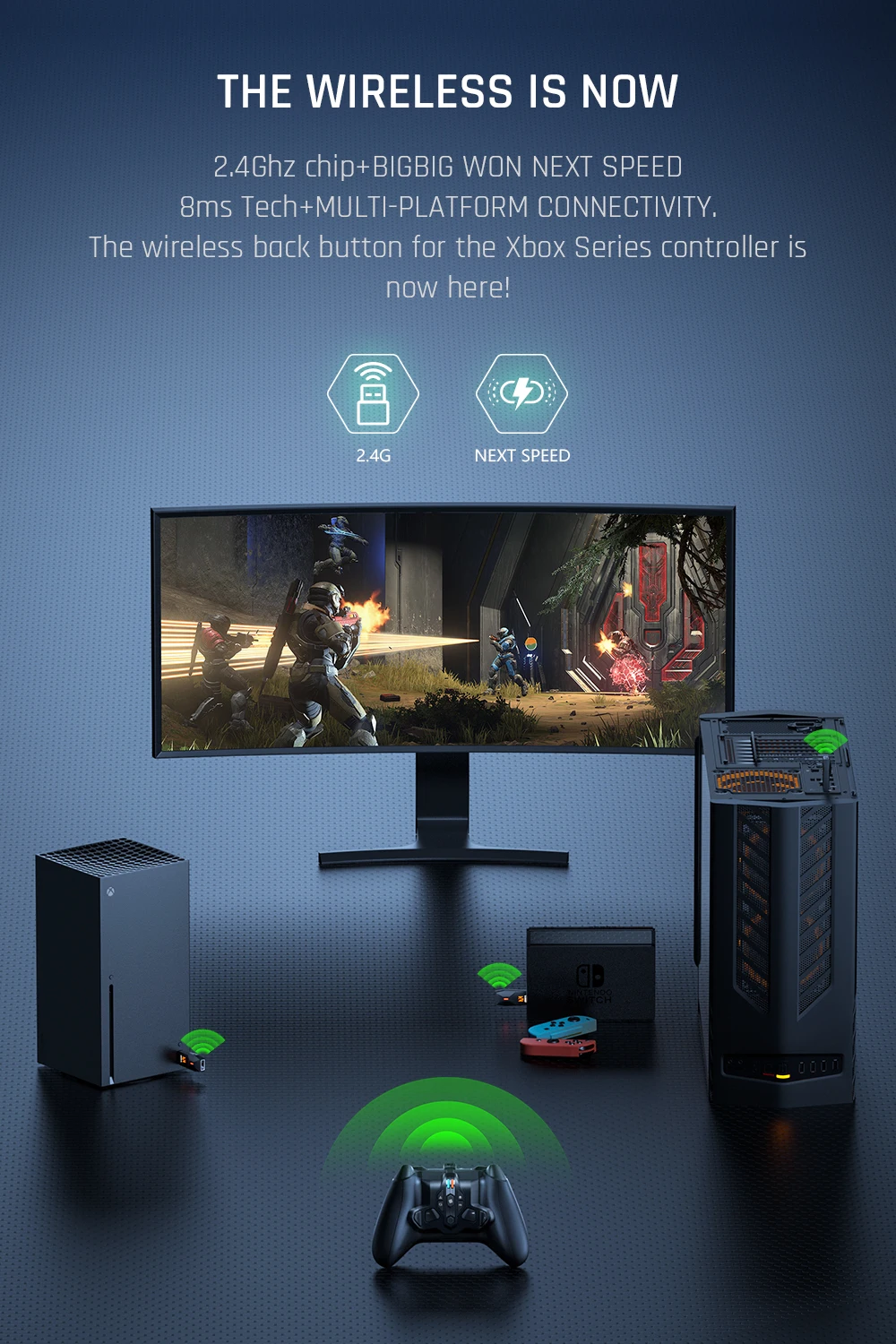 ARMORX Pro Wireless Back Button for Xbox Series Controllers