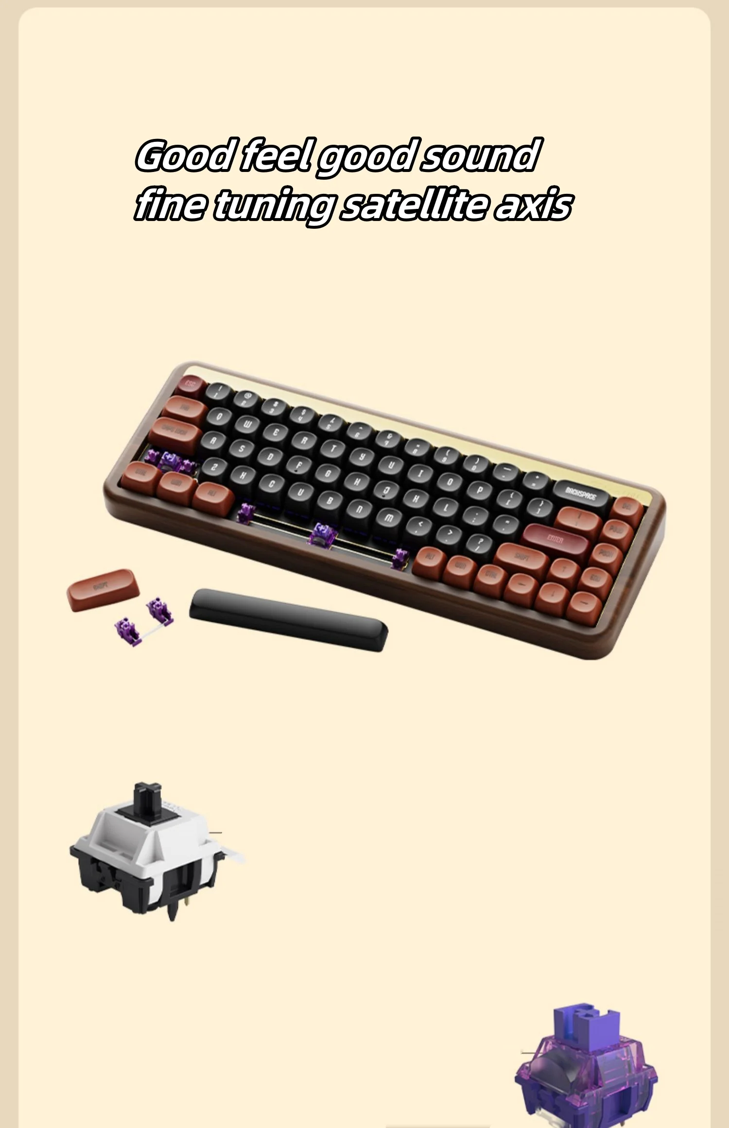 Akko Mu01 Wooden Rgb Mechanical Gaming Keyboard - Hot Swap, 3-mode ...