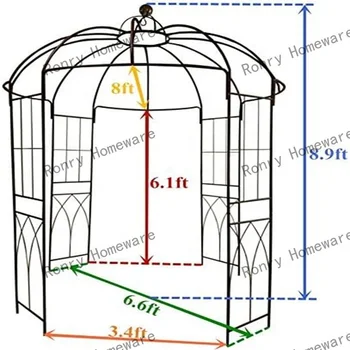 Classic Outdoor Metal Garden Arch Metal Frame Wedding Party Arch Frame ...