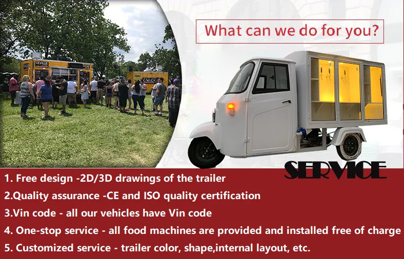 Mobile Bar Tap Truck - Mini Electric Tricycles Food Trucks